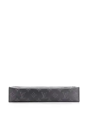 LOUIS VUITTON Pochette Voyage Monogram Eclipse Canvas Mm Clutch Bag - Black