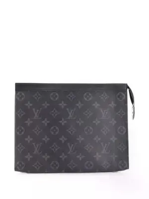 LOUIS VUITTON Pochette Voyage Monogram Eclipse Canvas Mm Clutch Bag