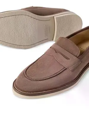 Brunello Cucinelli Suede Penny Loafers