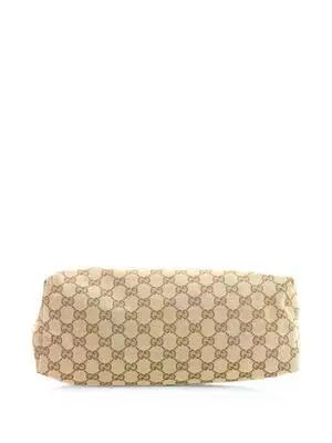 Gucci Front Pocket Web Messenger Gg Canvas Medium Crossbody Bag