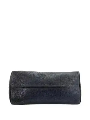 Prada Logo Plaque Top Handle Bag - Black