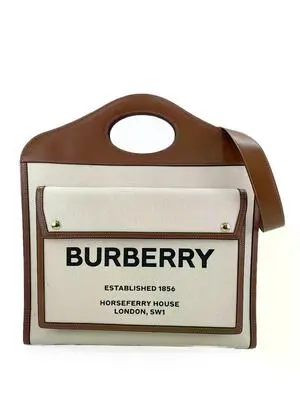 Burberry Mini Pocket Tote Bag - Neutrals