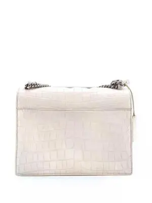 Saint Laurent Sunset Crocodile Embossed Leather Medium Crossbody Bag