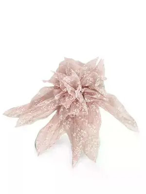 Alberta Ferretti Floral-print Silk Brooch