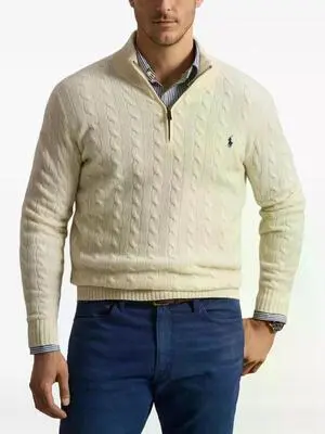 Polo Ralph Lauren Cable-knit Quarter-zip Sweater