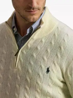 Polo Ralph Lauren Cable-knit Quarter-zip Sweater