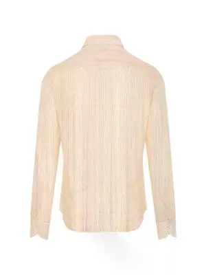 SONRISA Vertical-stripe Long-sleeve Shirt - Orange