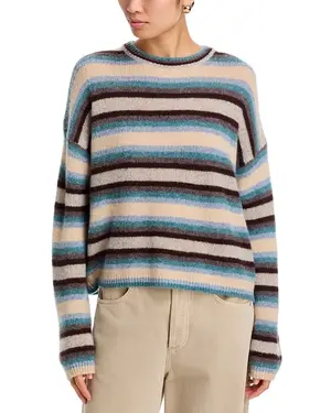 Velvet By Graham & Spencer Mae Long Sleeve Stripe Sweater - Multi