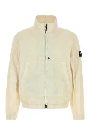 Stone Island Ivory Nylon Jacket - White