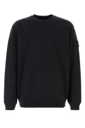 Stone Island Slate Stretch Cotton Sweatshirt - Black