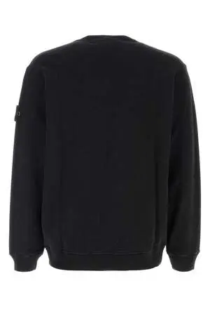 Stone Island Slate Stretch Cotton Sweatshirt - Black