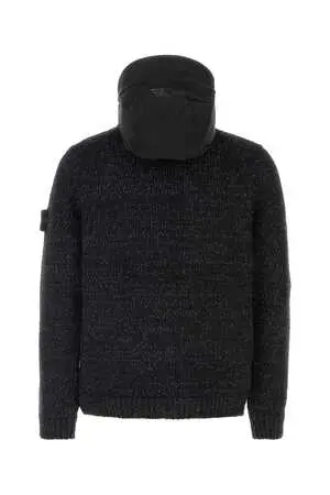Stone Island Melange Cotton Blend Reversible Jacket