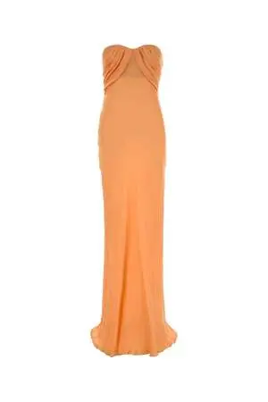 ERMANO SCERVINO Ermanno Scervino Silk Long Dress - Orange
