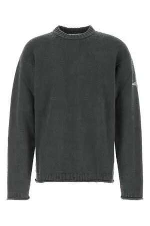 Stone Island Dark Grey Stretch Cotton Blend Sweater - Gray