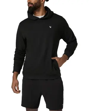Vuori Ponto Moisture-wicking Pullover Hoodie - Black Heather
