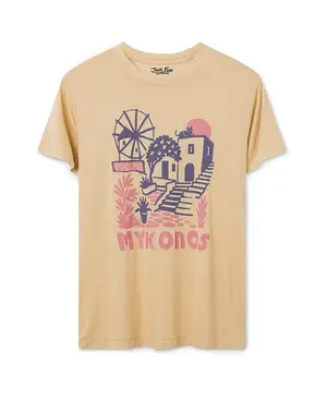 Junk Food Clothing Mykonos Vintage Tissue Tee - Camel