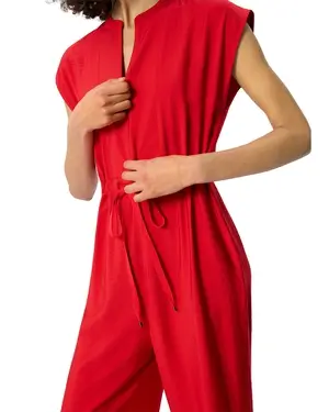 Whistles Petite Sleeveless Drawstring Jumpsuit