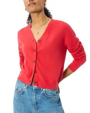 Whistles V Neck Linen Cardigan