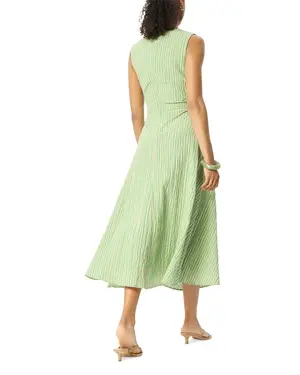 Whistles Check V Neck Asymmetric Dress