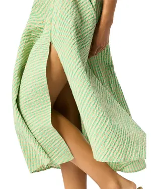 Whistles Check V Neck Asymmetric Dress