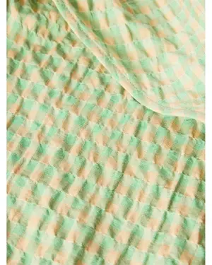 Whistles Check V Neck Asymmetric Dress