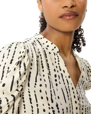 Whistles Puffed Sleeve Blouse