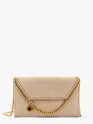 Stella McCartney Falabella Wallet Shaggy Deer Crossbody Bag - Beige