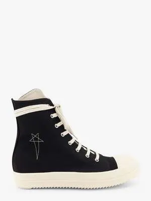 Rick Owens Certified Cotton Hightop Sneaks - Black