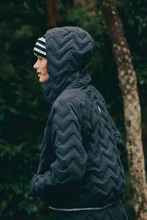 Free People Gettin' Lost Packable Puffer Black