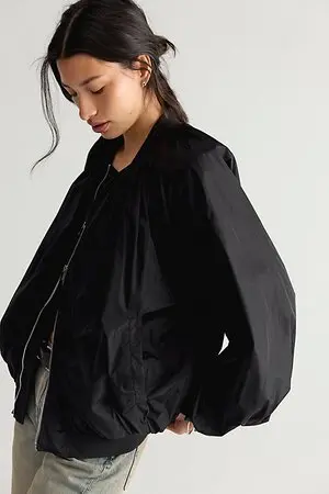 AGOLDE Raffi Bomber Jacket - Black