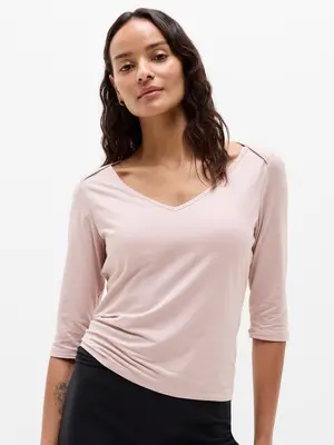 Athleta Foundation Midi Sleeve Tee - Halo
