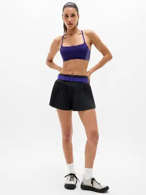Athleta Featherweight Plissé Run Short - Black