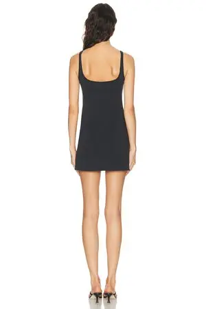SKIMS Cotton Jersey Mini Dress In Black