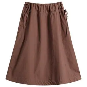 DAMSON MADDER Caspia Volume Midi Skirt - Choc