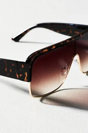 Anthropologie Flat-top Frameless Aviator Sunglasses