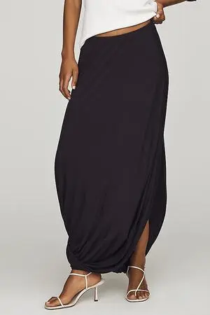 Anthropologie Knit Draped Midi Skirt