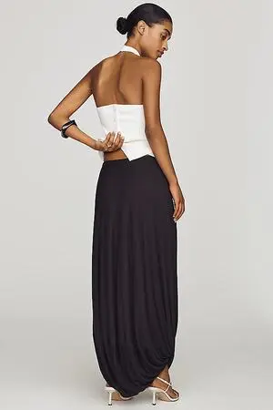 Anthropologie Knit Draped Midi Skirt