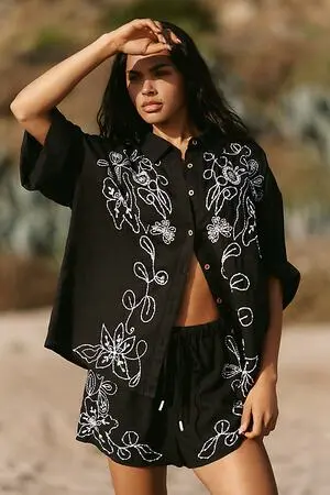 CELANDINE Embroidered Buttondown Shirt