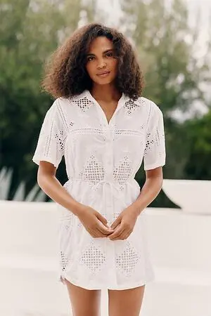 Z Supply Annabelle Cotton Eyelet Shirtdress - White