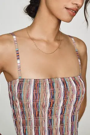 RAISONNEL Cotton Smocked A-le Midi Dress