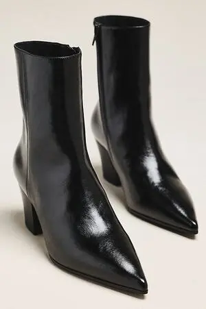 Jeffrey Campbell Joshua Tree Poted Toe Booties Black