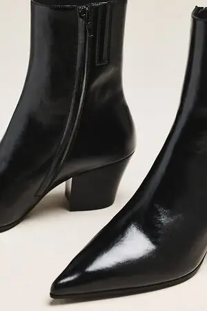 Jeffrey Campbell Joshua Tree Pointed Toe Booties - Black