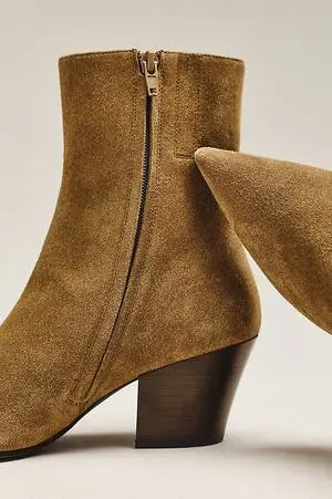 Jeffrey Campbell Joshua Tree Poted Toe Booties - Khaki Suede