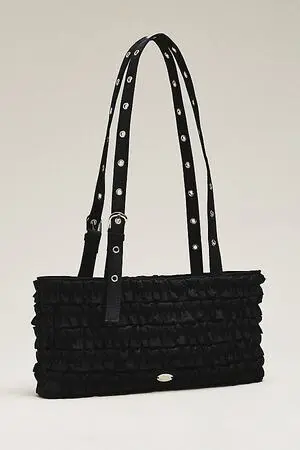 DAMSON MADDER Sophia Ruffle Bag - Black