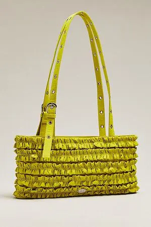 DAMSON MADDER Sophia Ruffle Bag - Light Green