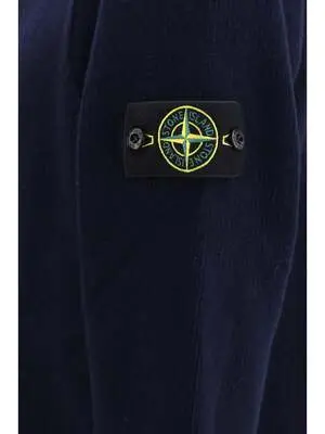 Stone Island Crewneck Sweater With Logo Patch