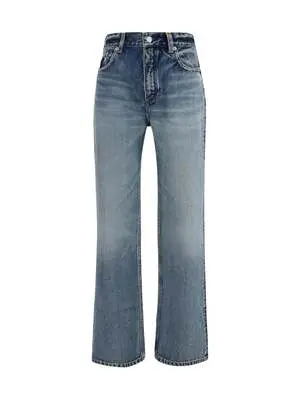 Alaïa Straight-leg Denim Jeans - Blue