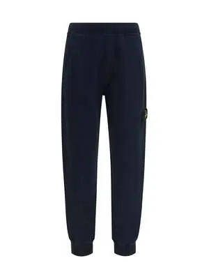 Stone Island Logo Patch Sweatpants - Blue