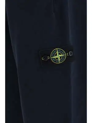 Stone Island Logo Patch Sweatpants - Blue