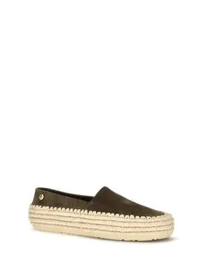 Loewe Rio Suede And Raffia Espadrillas - Brown